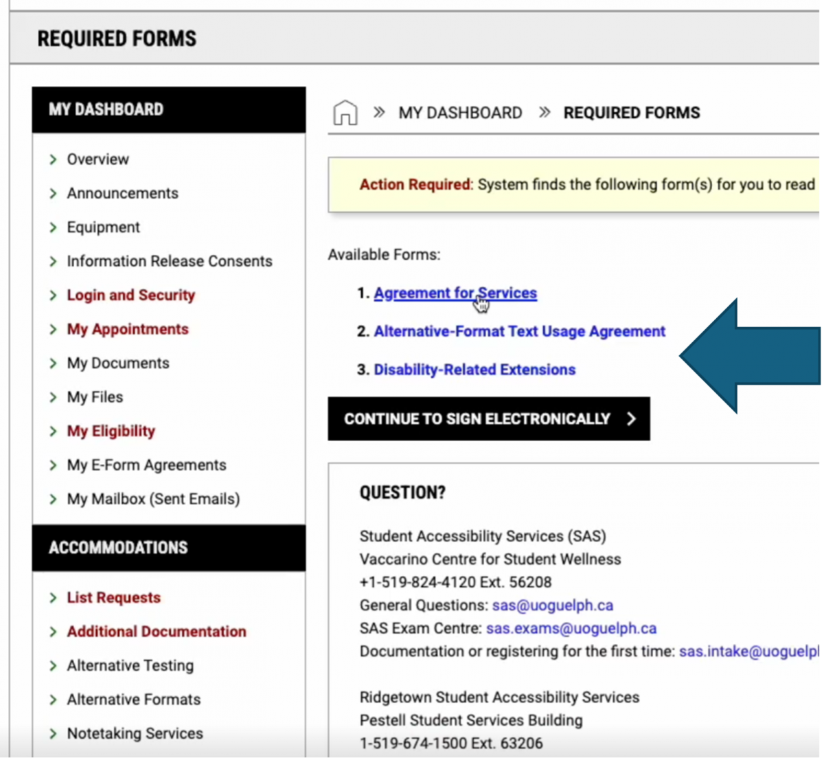 Sas Student Portal Accessibility Services